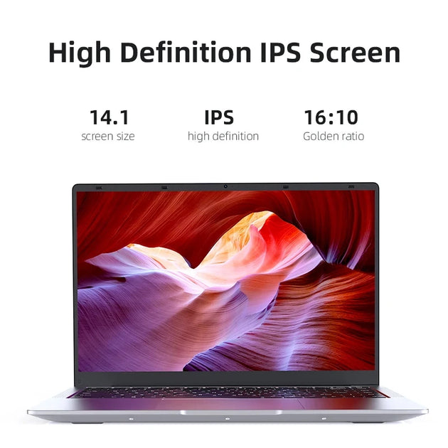 Computador notebook intel atom a3950, 14.1 ", ultra fino windows 11 pr ...